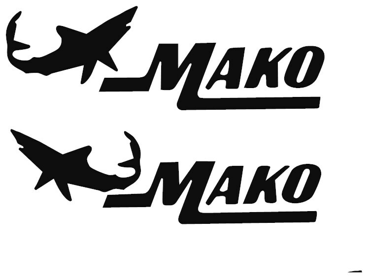 MAKO MARINE BOAT STICKER DECAL FISHING *ANY SIZE OR COLOR BUY 1 GET 1 ...