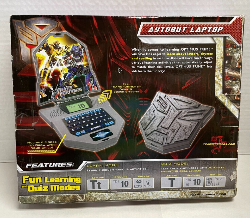 Transformers Revenge of the Fallen Autobot Voiced Laptop New in Box ...
