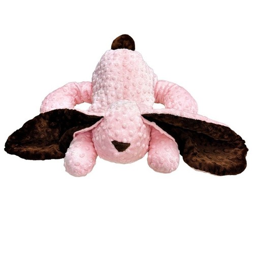 Minky Dot Bunny Rabbit Plush Easter Pink Brown Soft 13 Inch Stuffed ...