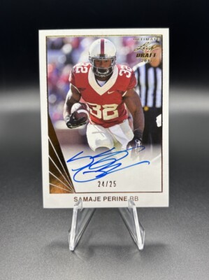 SAMAJE PERINE 2017 Ultimate LEAF RC AUTO OKLAHOMA Card /25 CHIEFS SP ...
