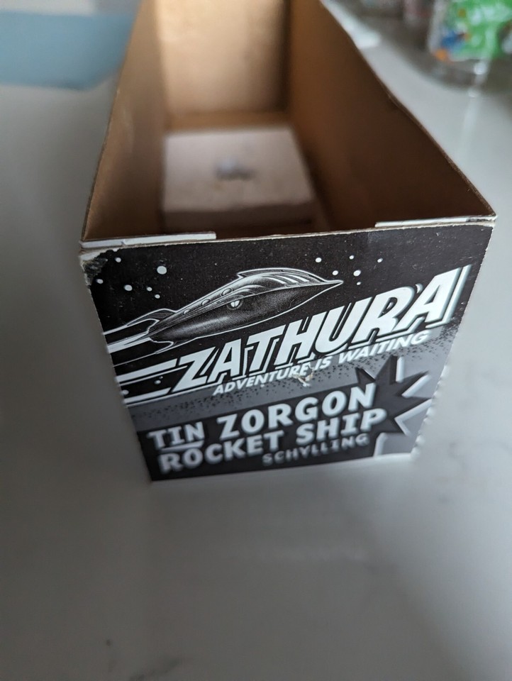 * SCHYLLING ZATHURA TIN ZORGON ROCKET SHIP WIND UP TOY 2005 *ST | eBay
