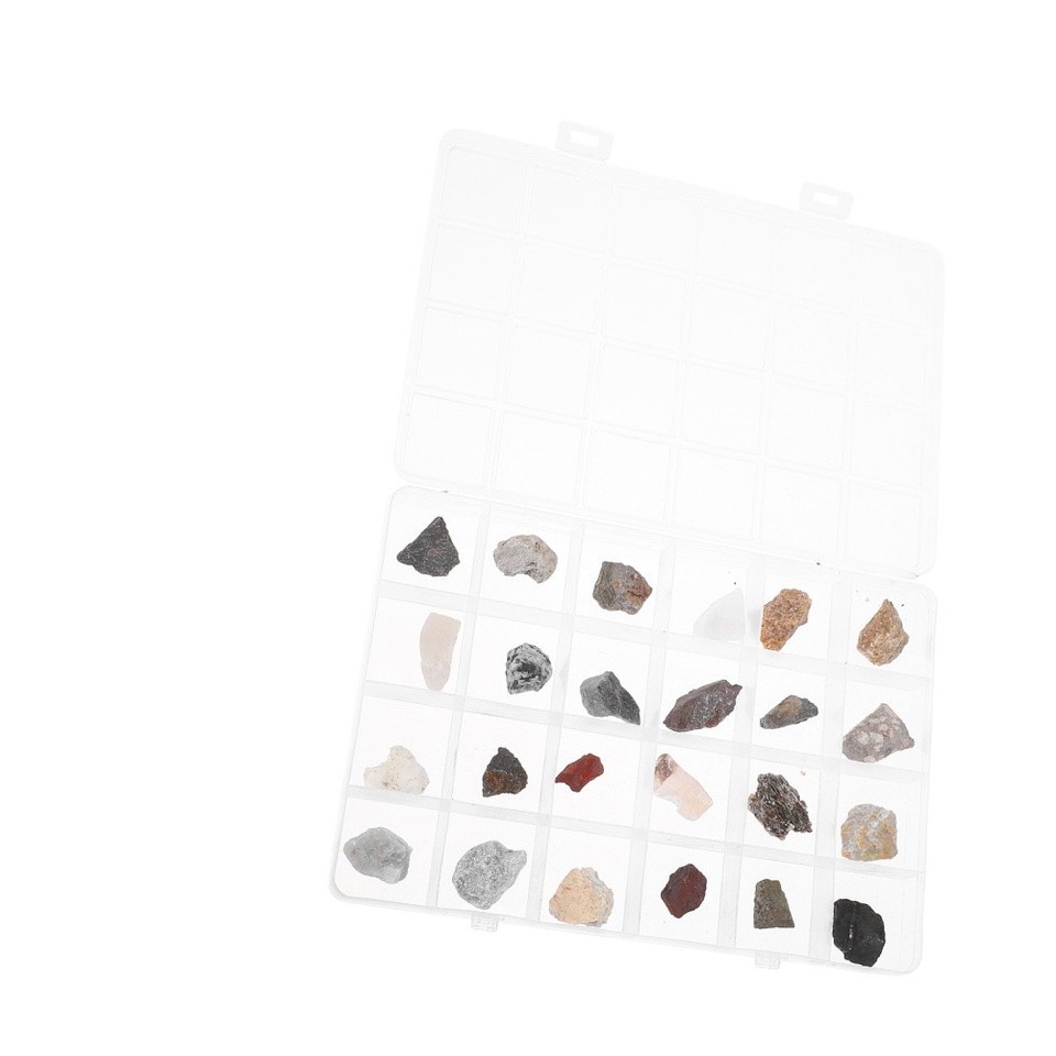 24 Pcs Rock Collections for Kids Geology Kit Mineral Stones Teaching ...