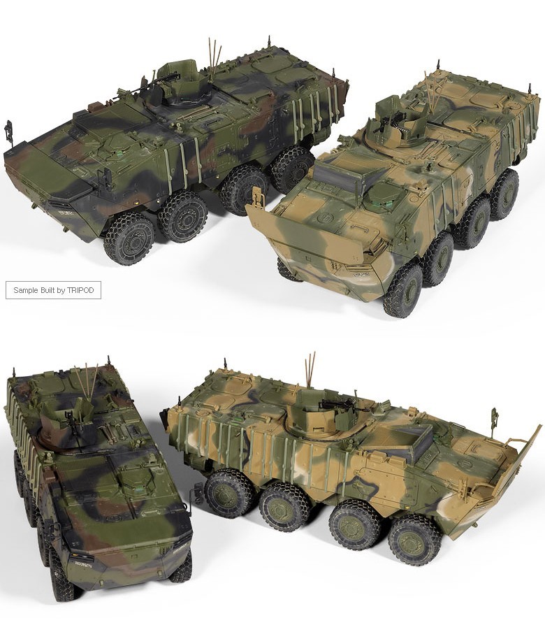 Academy 1/35 R.O.K Army K808 Wheeled Armored Vehicle APC Plastic Model ...