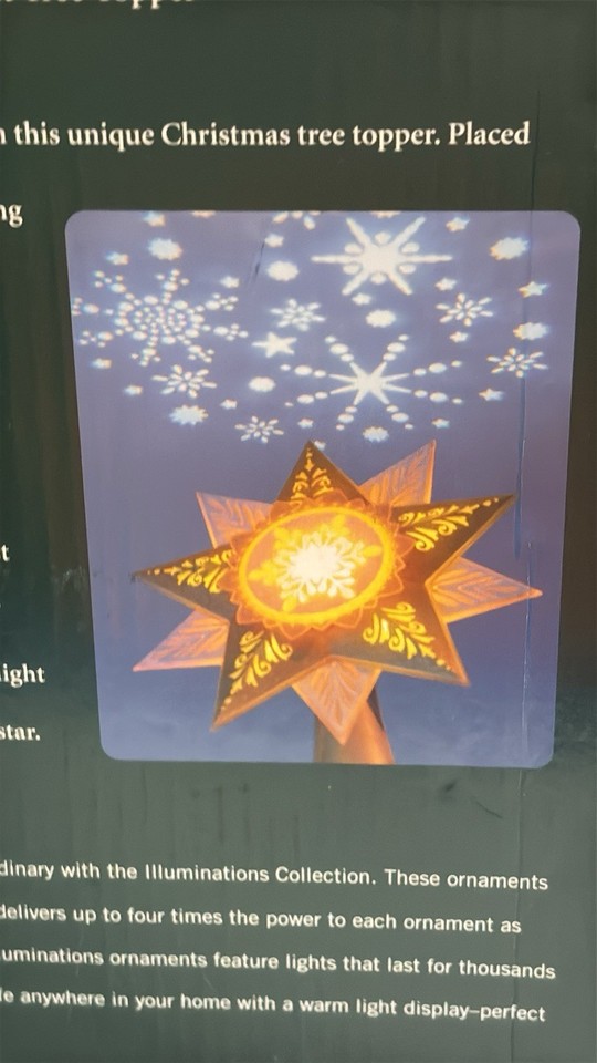 Hallmark Illuminations: Starlight Tree Topper 2005 Gold & Power box ...
