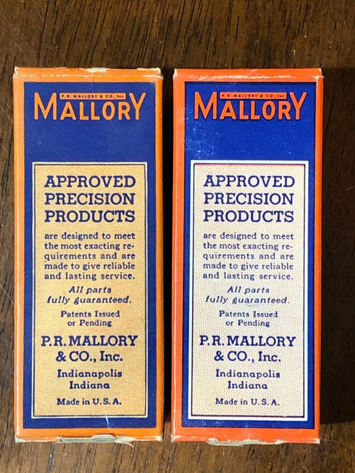 Mallory TC-79 50MFD 450V & FP-116 100MFD 150V Electrolytic Capacitor ...