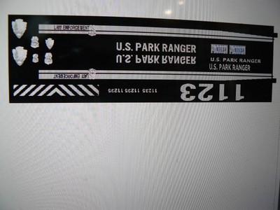 US PARK RANGER patrol vehicle decals custom 1:24 | eBay