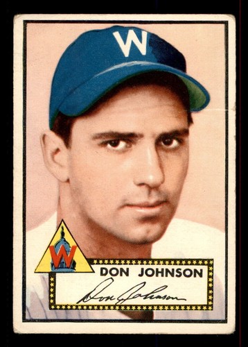 1952 Topps Baseball #190 Don Johnson VG *g1 | eBay