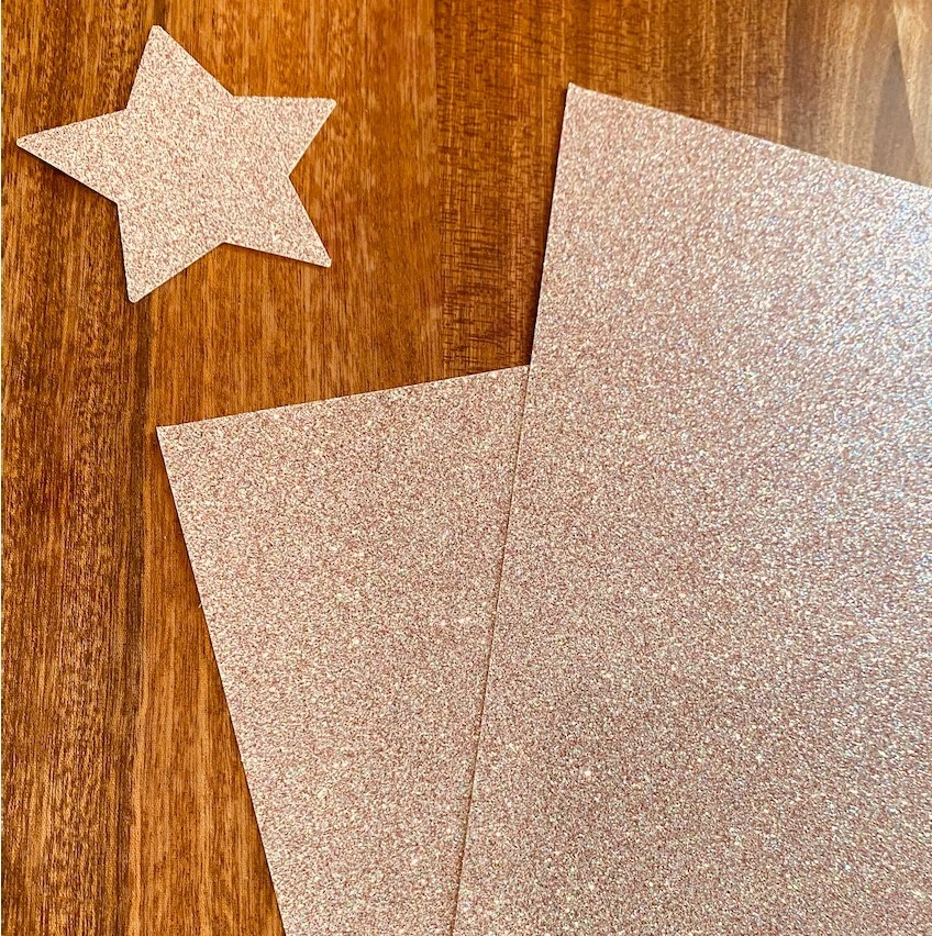 Rose Gold Glitter Paper