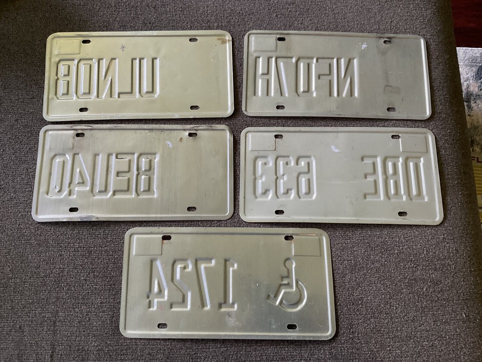 RARE LOT OF 5 FLORIDA MILITARY LICENSE PLATE MARINES ARMY NAVY VETERANS ...