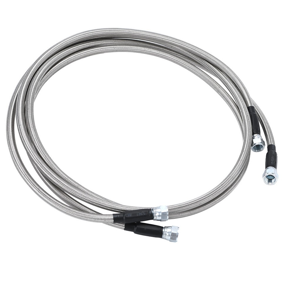 6AN SS Braided Transmission Hose Line Kit Turbo 350 400 4L60E 4L80E ...