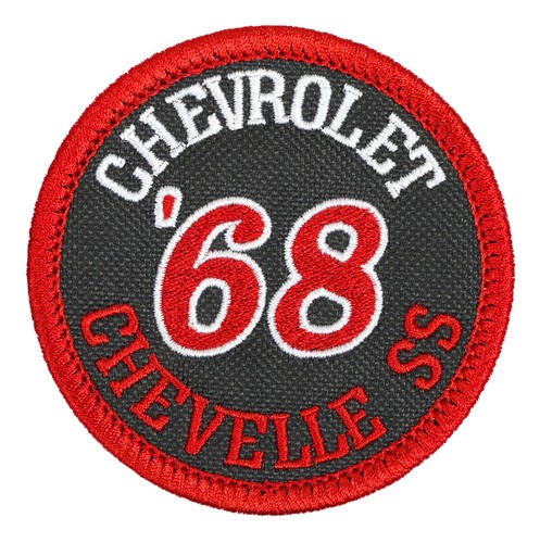 1968 Chevrolet Chevelle SS Embroidered Patch Dark Gray/Red Iron-On Sew ...