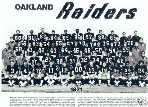 1971 OAKLAND RAIDERS 8X10 TEAM PHOTO LAMONICA STABLER FOOTBALL HOF NFL ...