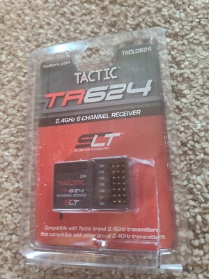 Tactic RC TR624 2.4GHz 6-Channel SLT Receiver w/Single Antenna. Used OP ...