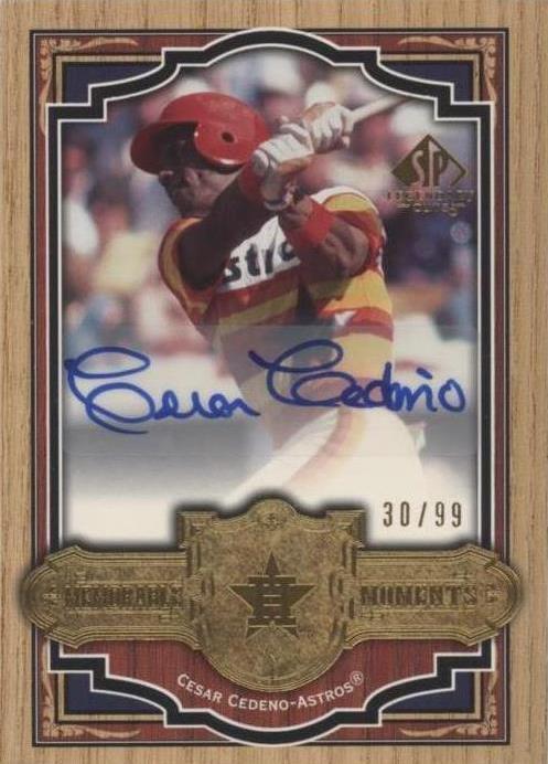 2006 SP Legendary Cuts - Memorable Moments Cesar Cedeno #MM-CC ...