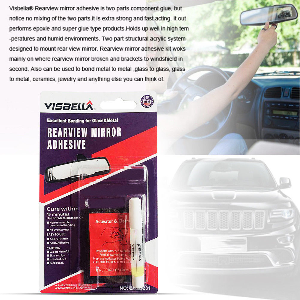 REAR VIEW MIRROR ADHESIVE GLUE CAR UTE 4WD SUV BIKE TRUCK SEMI DUALCAB ...