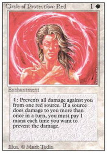4x Circle of Protection: Red ~ Lightly Played 3rd Edition Revised MTG ...