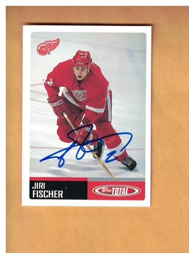Jiri Fischer AUTOGRAPHED 2002-03 TOPPS TOTAL HOCKEY CARD SIGNED DETROIT ...