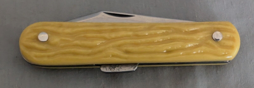 VINTAGE COLONIAL YELLOW LOCKBACK FOLDING POCKET KNIFE PROV RI USA | eBay