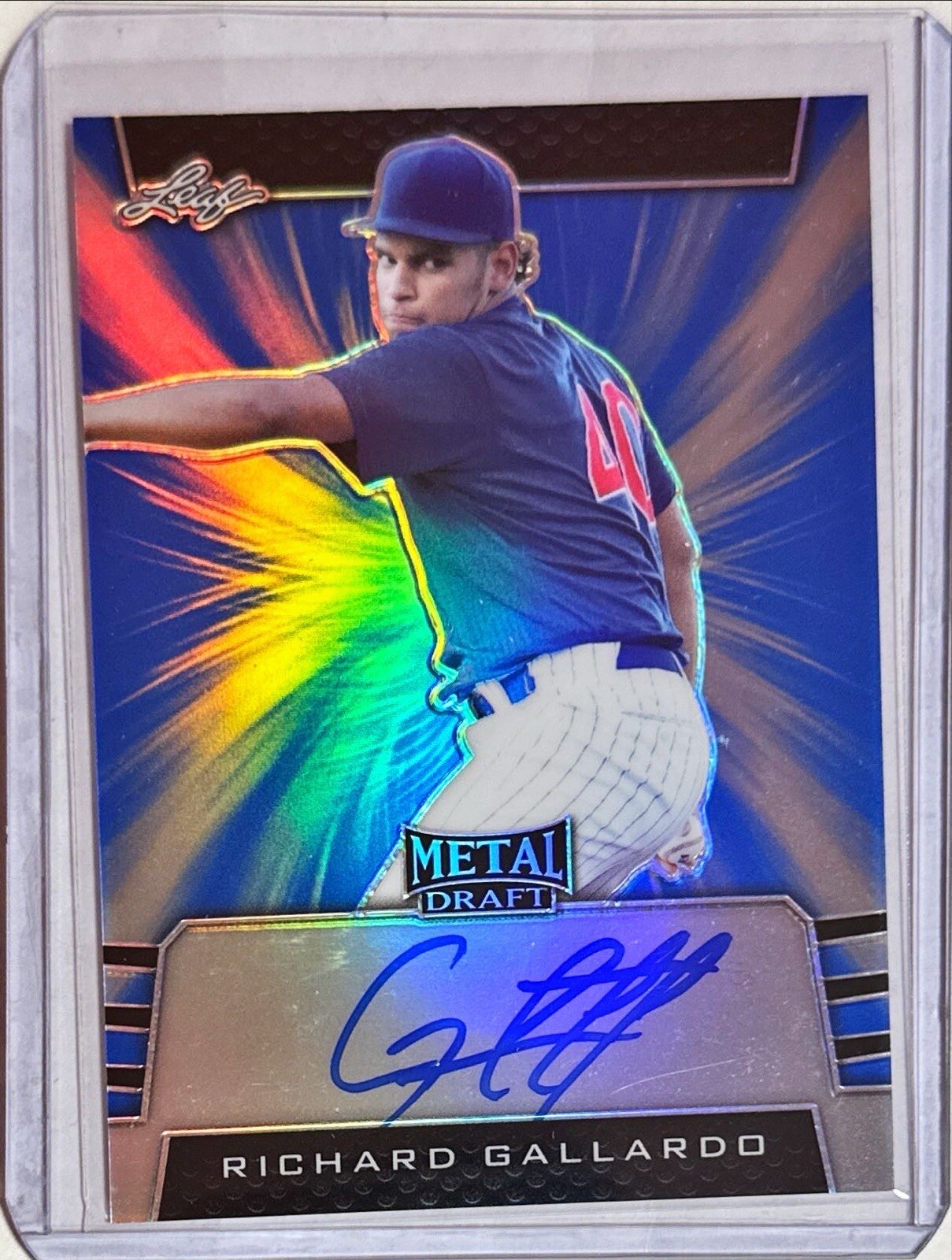 2019 Leaf Metal Draft - Blue #BA-RG3 Richard Gallardo /30 (AU, RC) for ...