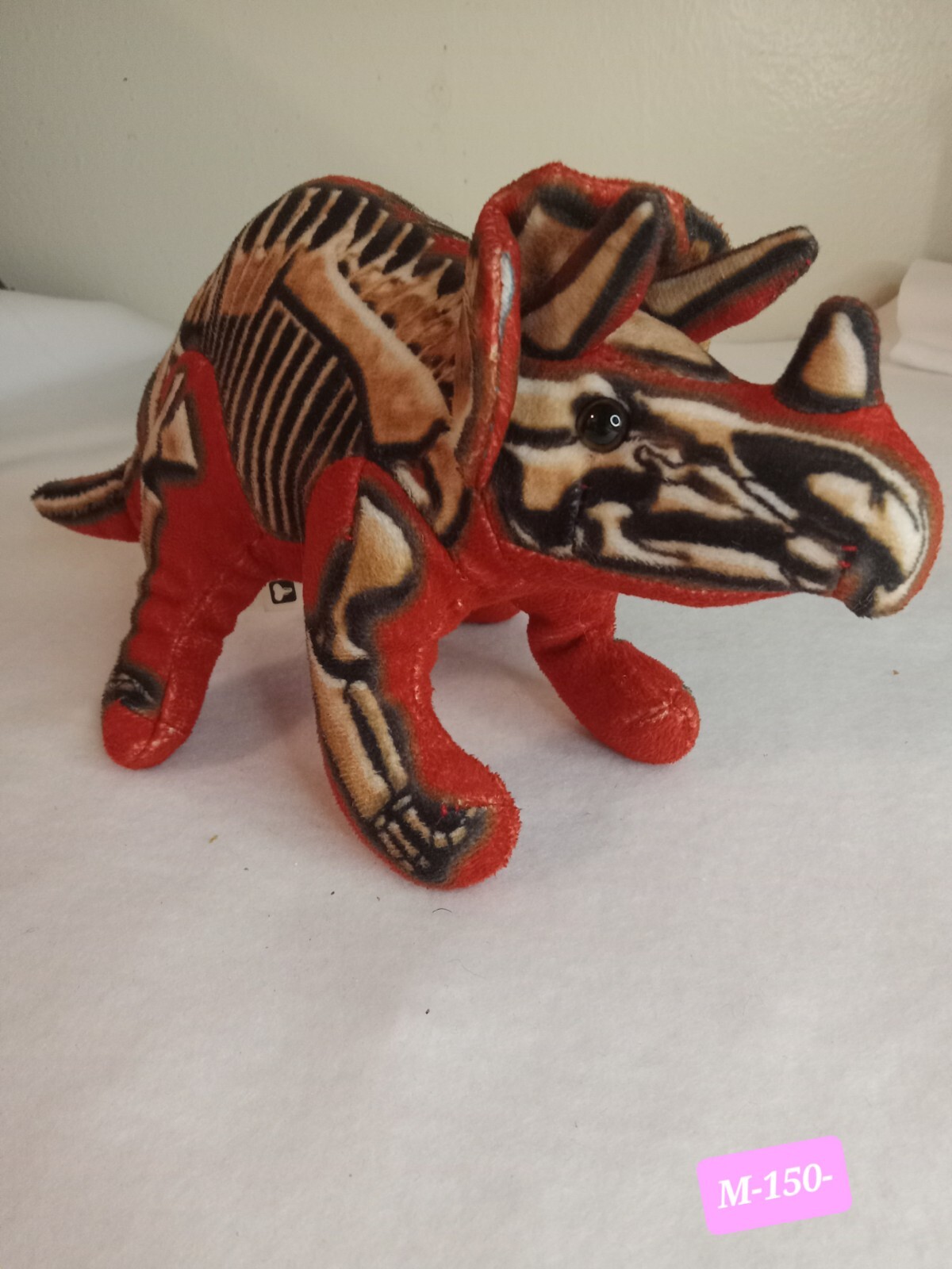 Gently Used Wildlife Artists Plush Rust Skeletal Triceratops Dinosaur ...