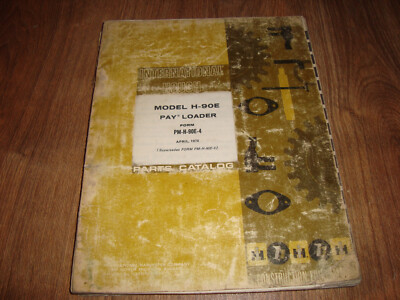 International Hough H-90E Pay loader PM-H-90E-4 Parts Catalog Manual | eBay