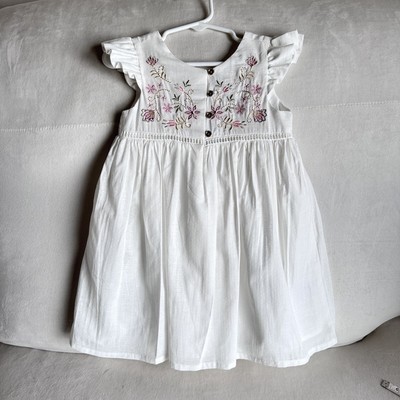Max Studio Kids Toddler White Floral Embroidered Dress Size 3T B16 | eBay