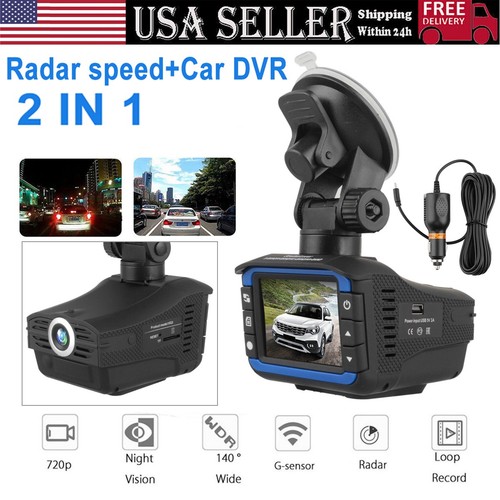 2in1 Car DVR Dash Cam Recorder Video Night G-sensor Radar Laser Speed ...