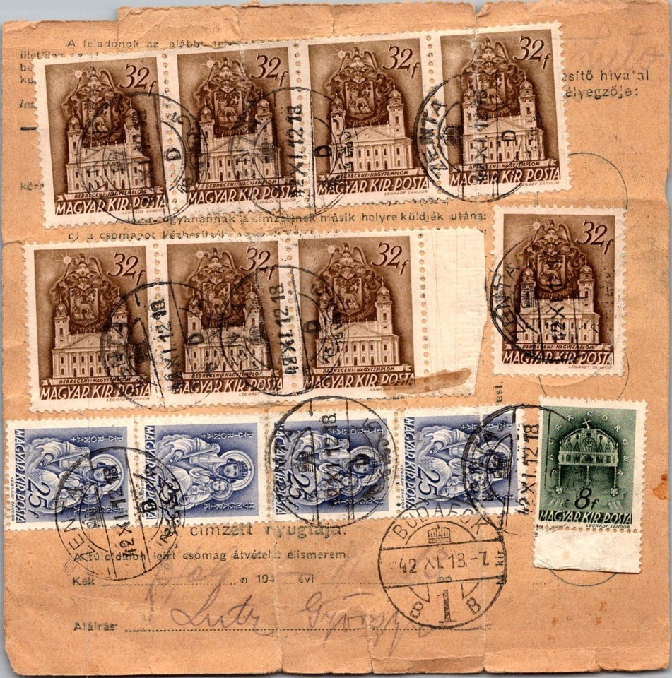 GOLDPATH: HUNGARY PARCEL RECEIPT 1942, CV838_P12 | eBay