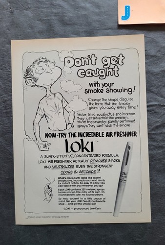 Loki Air Freshener Pen Promo Print Advertisement Vintage 1978 | eBay