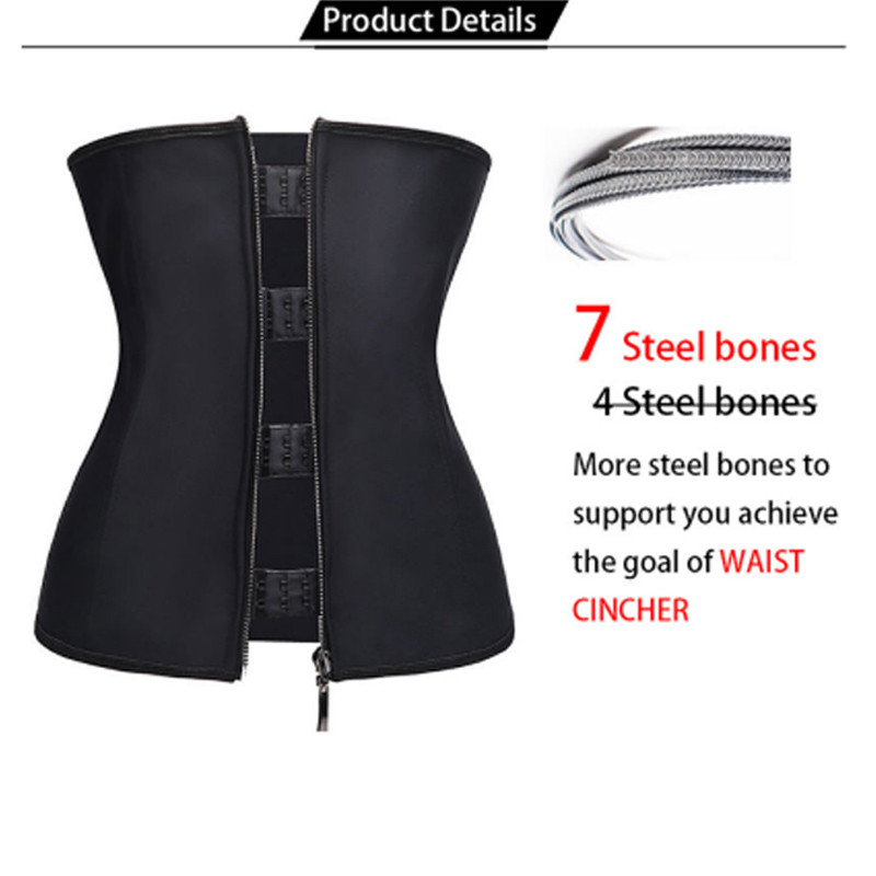 Fajas Colombianas Zip Latex Rubber Waist Trainer Weight Loss Cincher ...