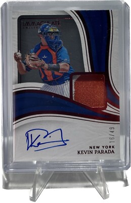2023 Panini Immaculate Material Signature #IMS-KP Kevin Parada Patch ...