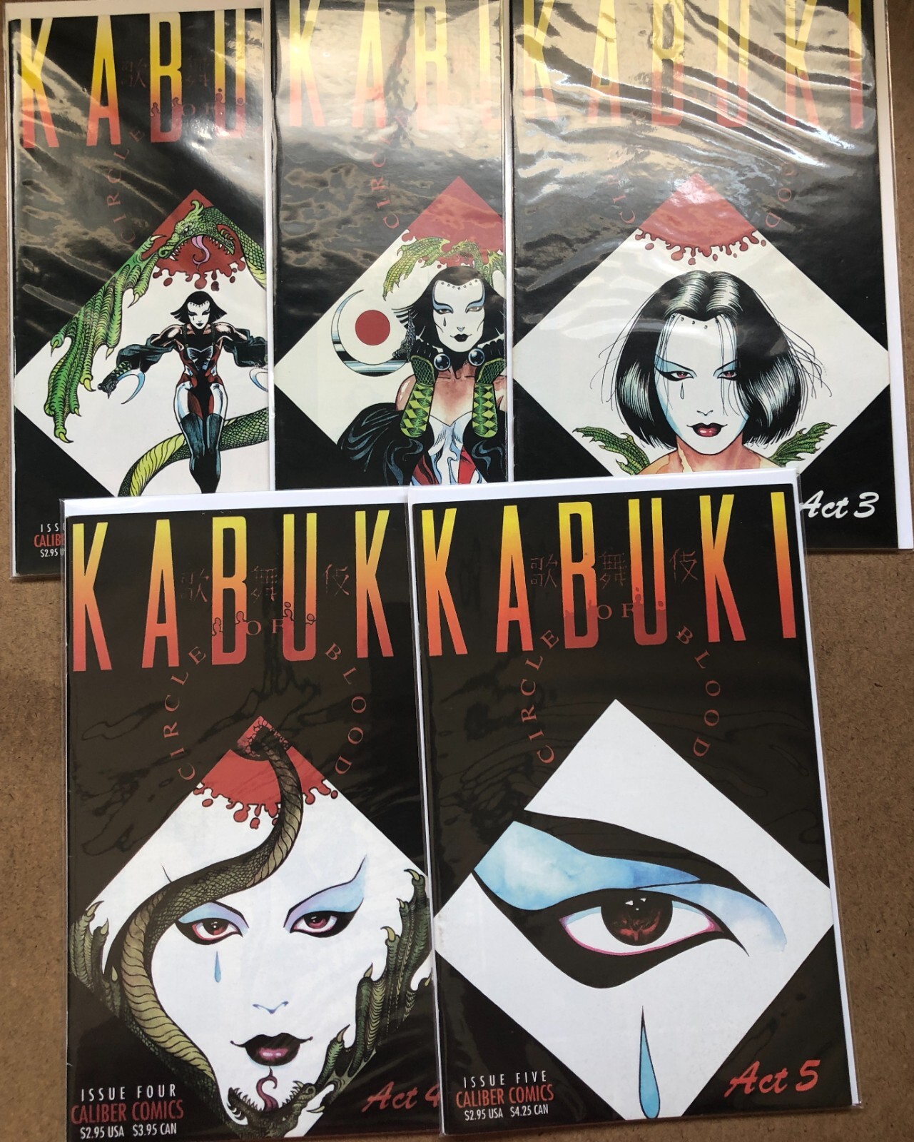 KABUKI CIRCLE OF BLOOD #1 2 3 4 5 (1995) CALIBER COMICS NM | eBay