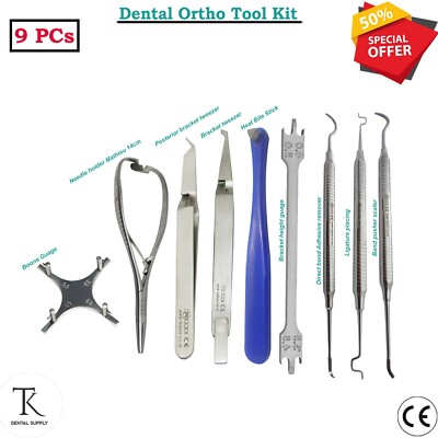 Dentistry Tool Kit Bracket Tweezer Height Guages Mathieu Ortho Probes ...