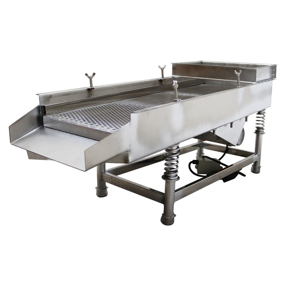 Electric Shaker Stainless Steel Linear Vibrating Screen Sifter with 7mm ...