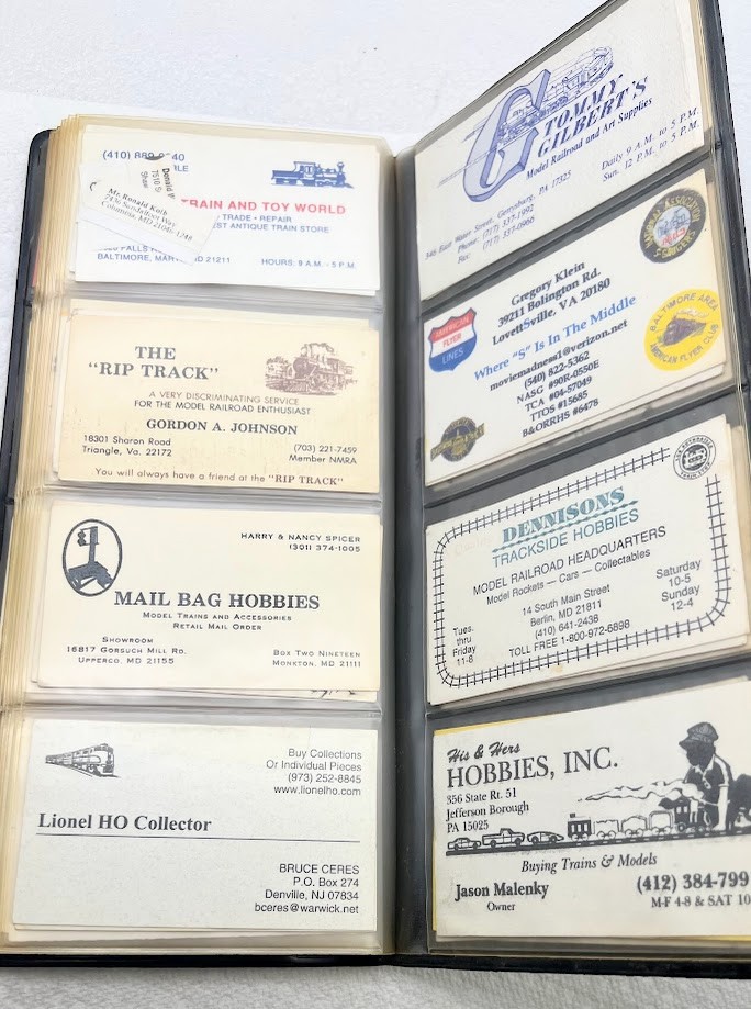 Vintage Calling Card File Filled with Hobby Shop and Model Train ...