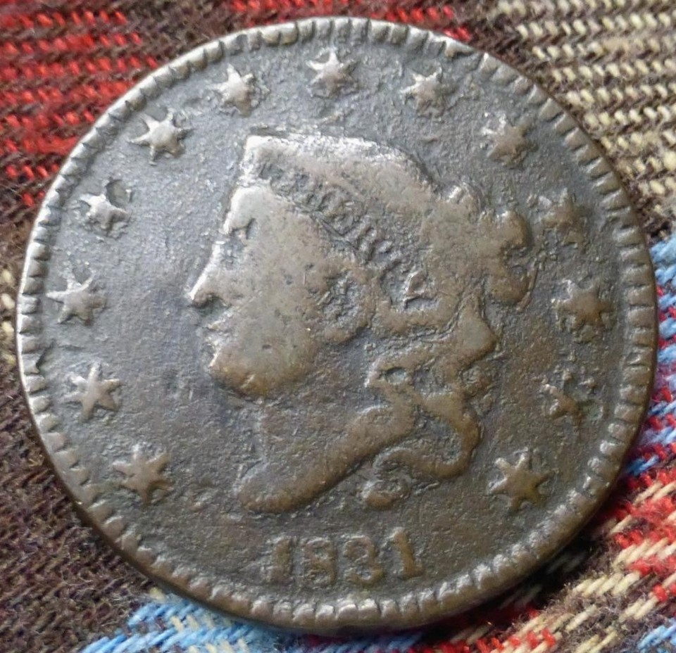 1831 Matron Head Large Cent, Large One-Cent Coin, United States of ...