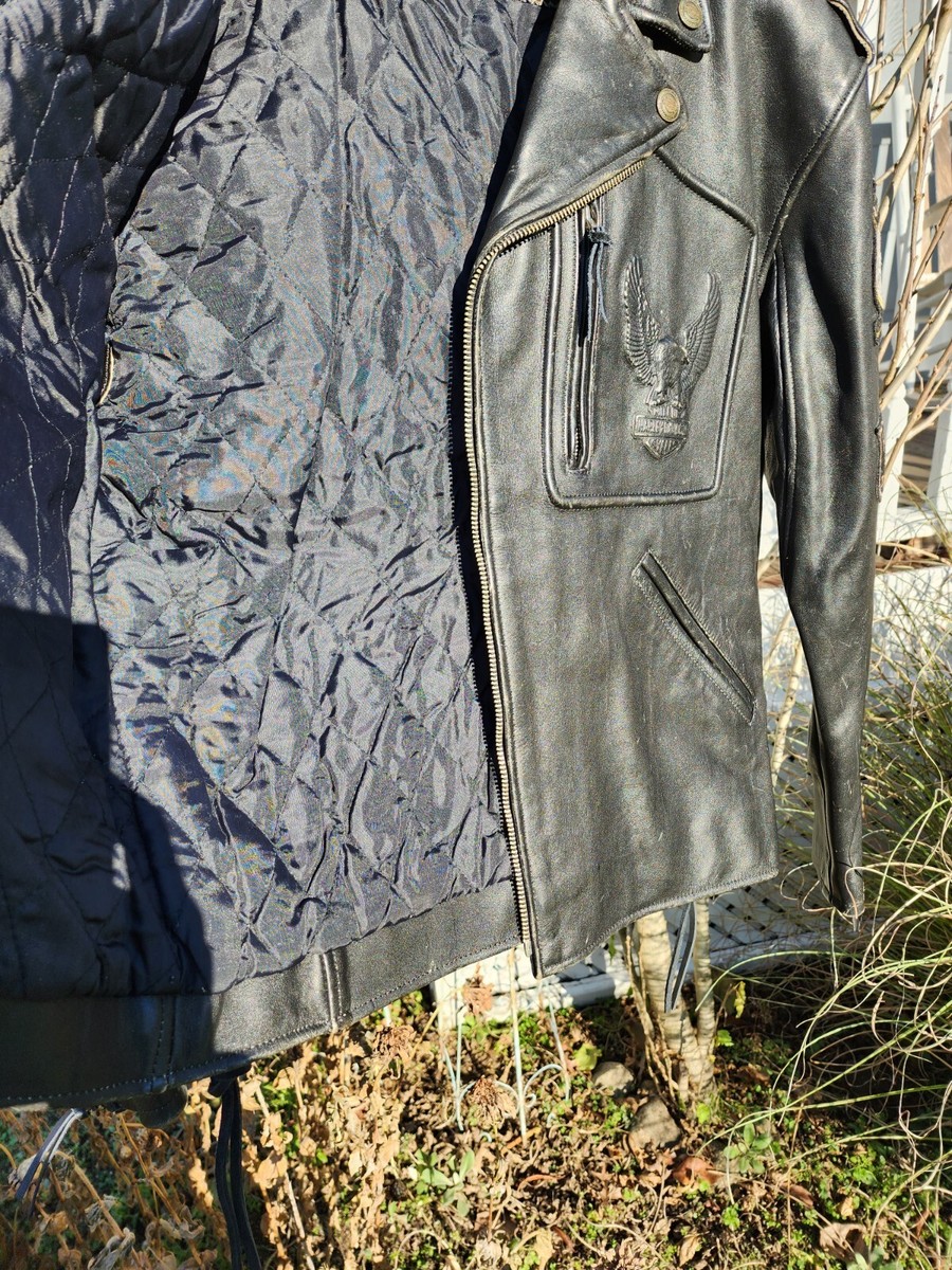 HARLEY DAVIDSON LEATHER JACKET OLD SKOOL VINTAGE DISTRESSED HARLEY DAVIDSON LEATHER JACKET OLD SKOOL VINTAGE DISTRESSED