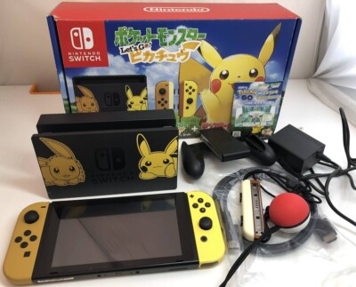 Nintendo Switch Pokemon LET'S GO Pikachu Console Limited Edition Set ...