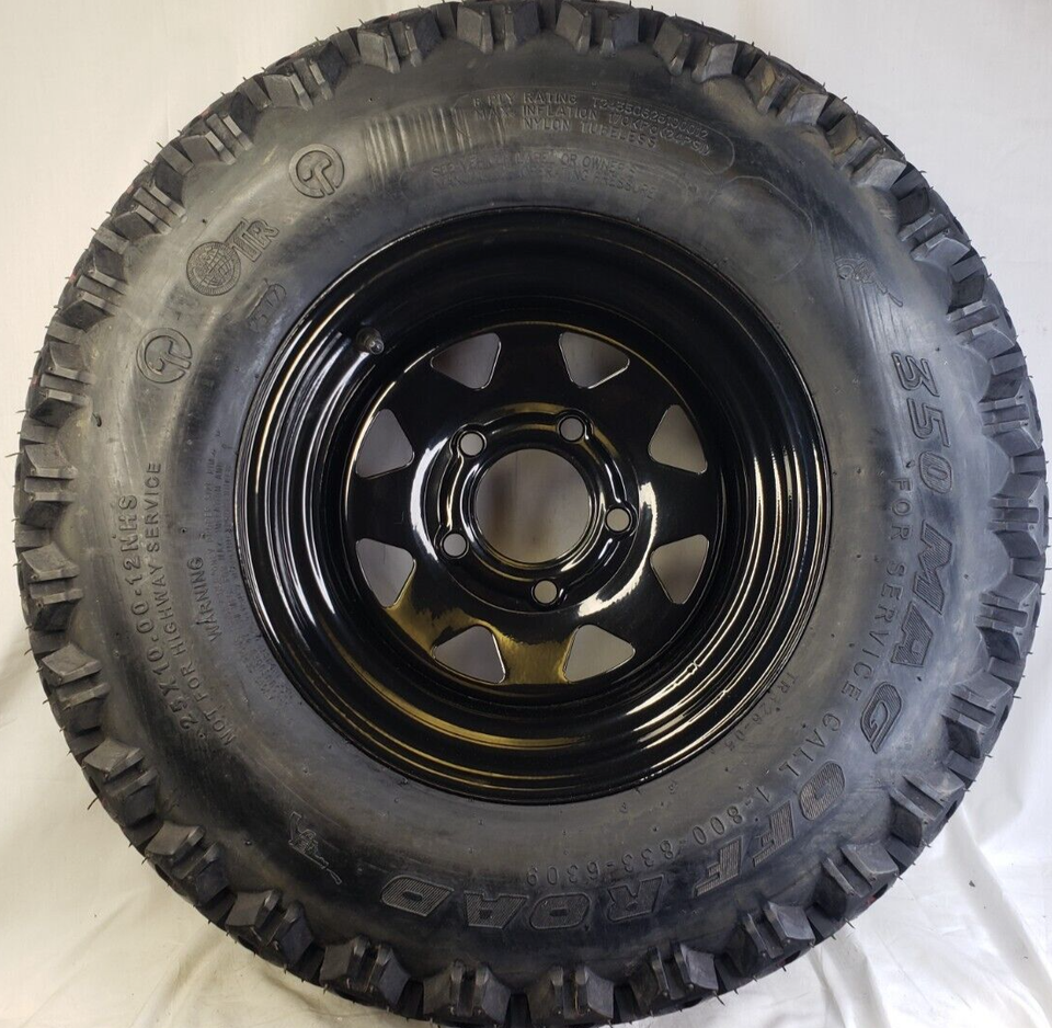 Kubota RTV Tire Rim Wheel Assembly 25x10-12 25/10-12 25/10.00-12 25x10 ...