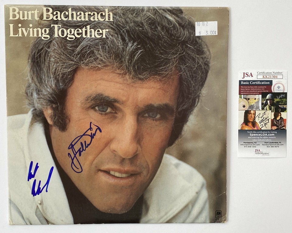 BURT BACHARACH and HAL DAVID Signed Autograph "Living Together" Album ...