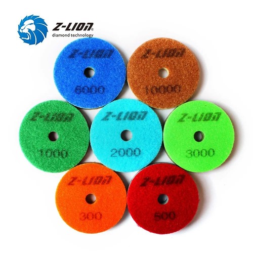 3" 7pcs/Set Diamond Fiber Sponge Polishing Pads Wet Use Sanding Pad ...