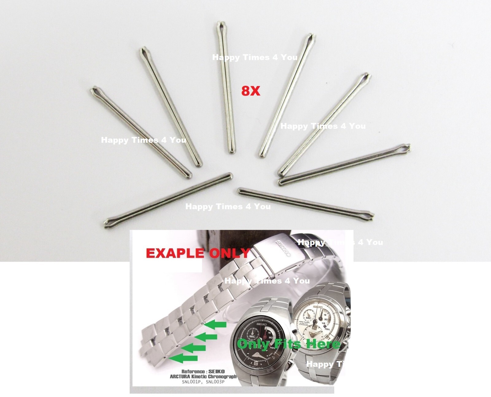 8X Seiko Arctura Watch Top 1/4 Band Thick Pin Replacement | eBay