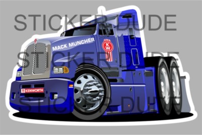 KENWORTH TRUCK MACK MUNCHER BUMPER STICKER FOR CAR TRUCK MAN CAVE ...