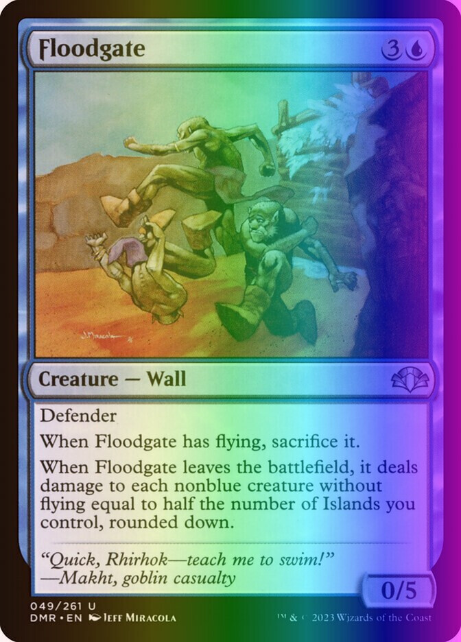 MTG Magic the Gathering Floodgate (49/520) Dominaria Remastered NM FOIL ...