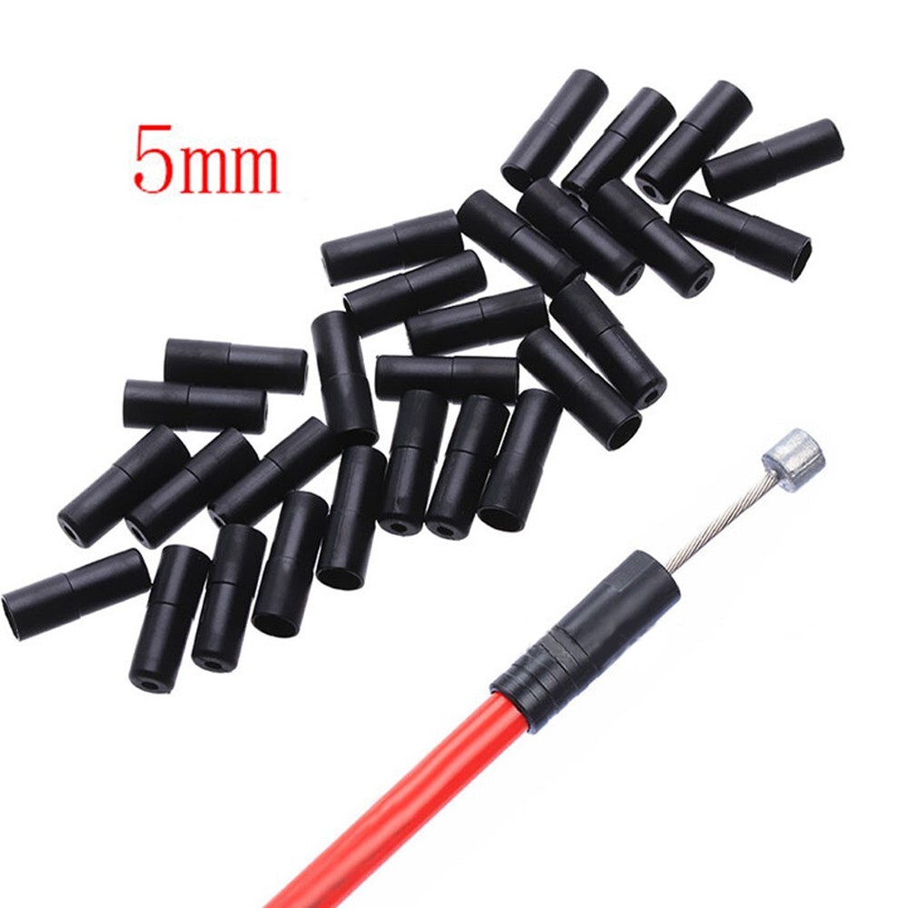 Set End cap Brake Cable 100pcs Kit Pack Bike Bicycle Ferrules Black ...