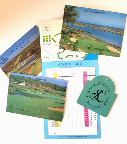 Rare Vintage GOLF BAG TAG SAN LORENZO Golf Course, UNUSED Scorecards ...