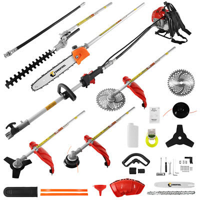Petrol Garden Multi Tool 52cc 5 in 1 Chainsaw, Strimmer, Hedge Trimmer ...