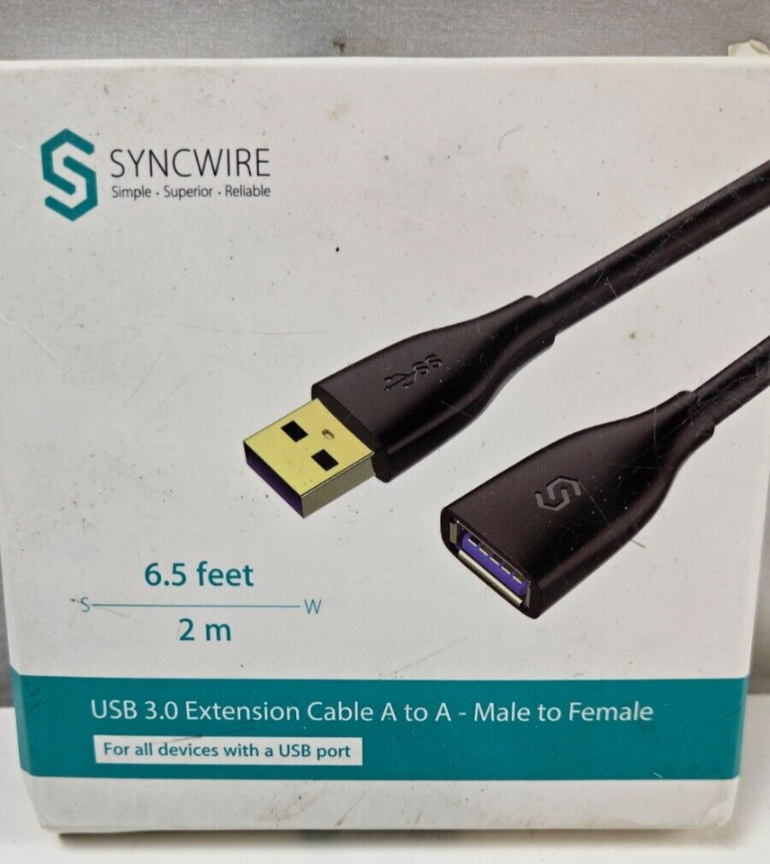 Syncwire USB 3.0 Extension Cable 6.5ft Male to Female Data Transfer Charging | eBay