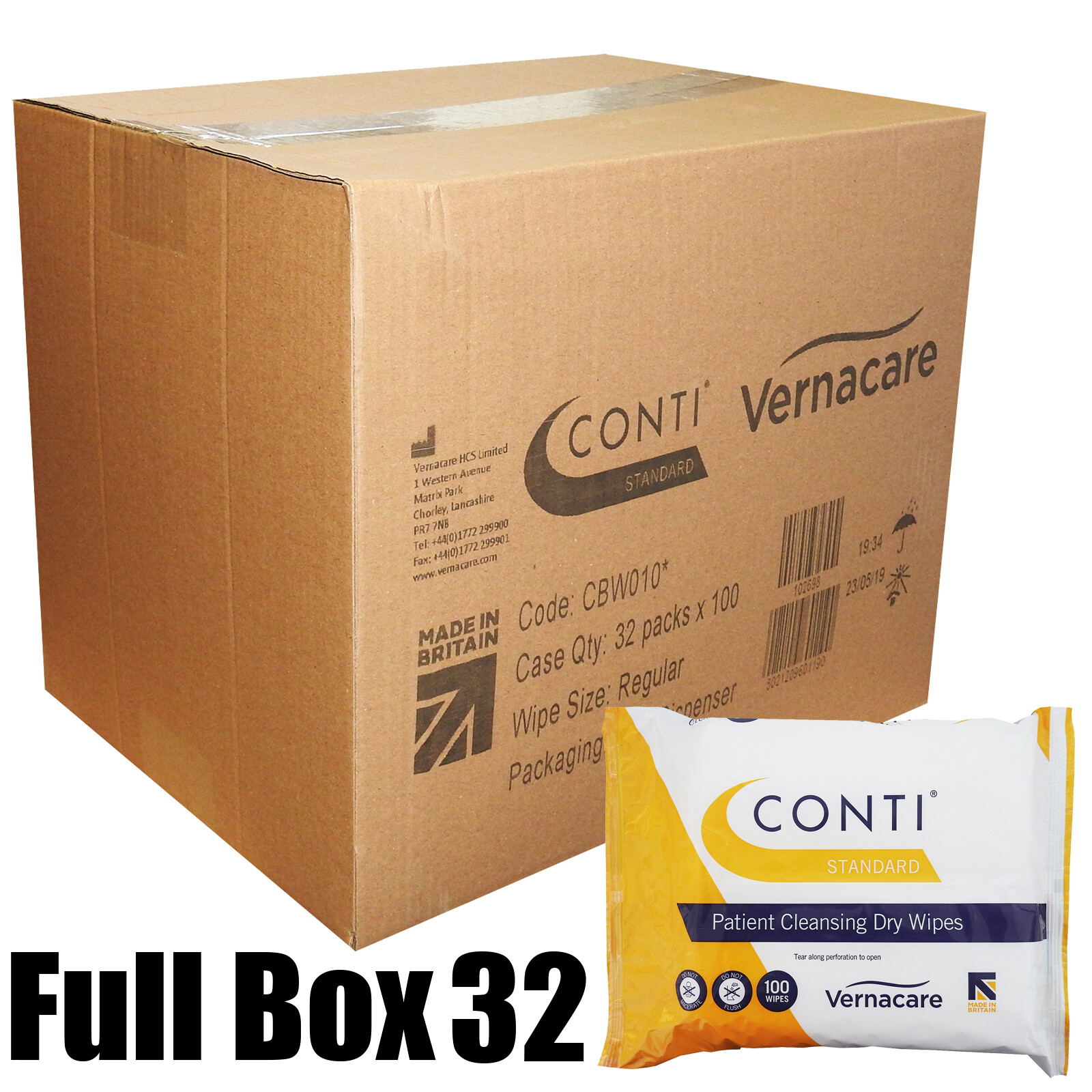 Bulk Buy 32 Pack Conti Standard Cleaning Healthcare Patient Dry Wipes ...