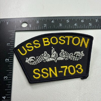 U.S. Navy USS BOSTON SSN-703 LOS ANGELES CLASS SUBMARINE Hat Patch ...